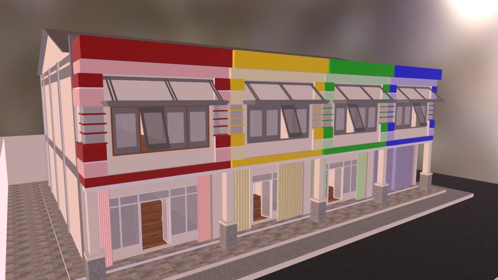 ruko - 3D model by bennisanjaya [3074b33] - Sketchfab