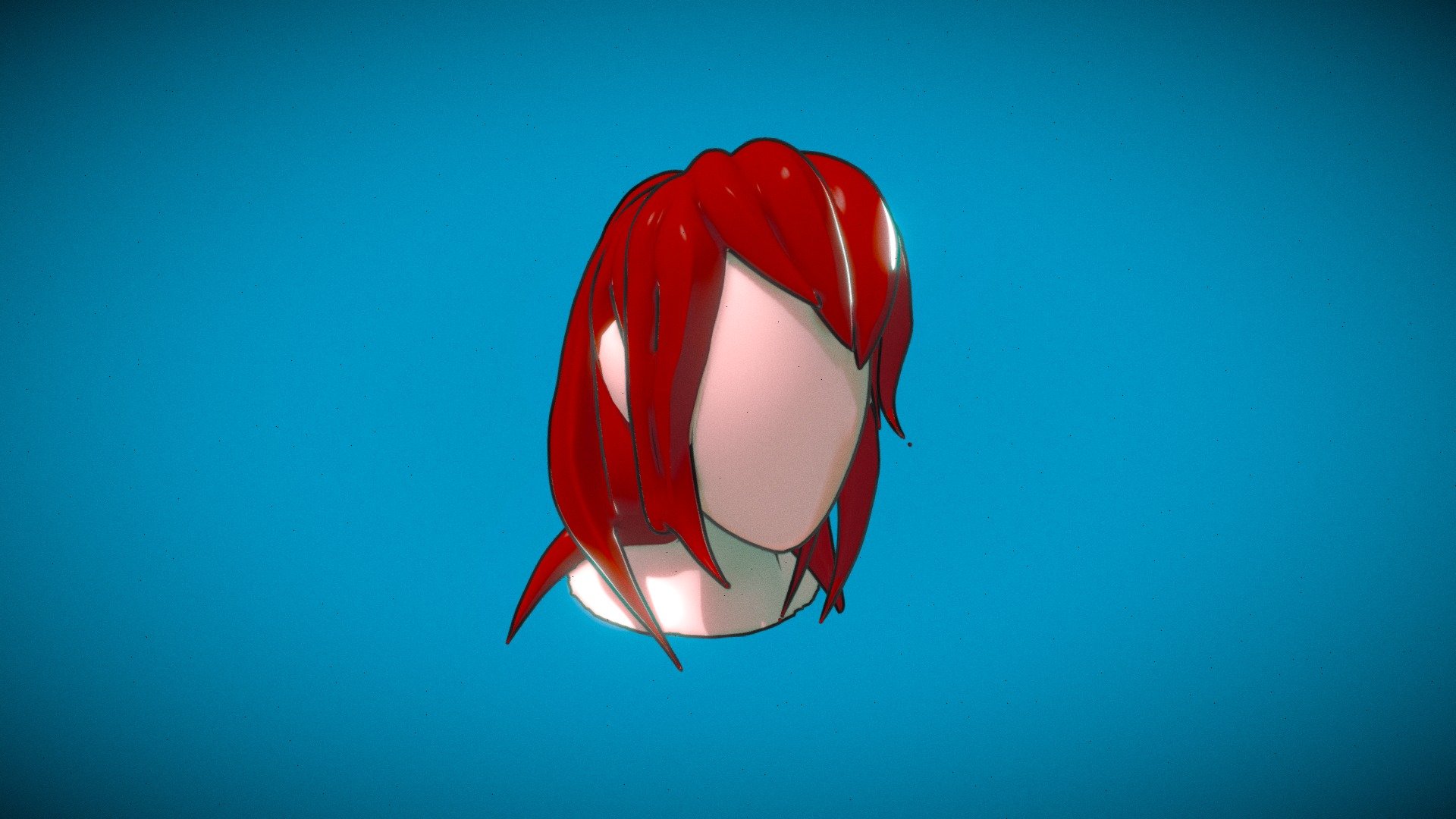 Red Hair Mesh - Download Free 3D model by Aero 3D (@Aero_3D) [30784aa ...
