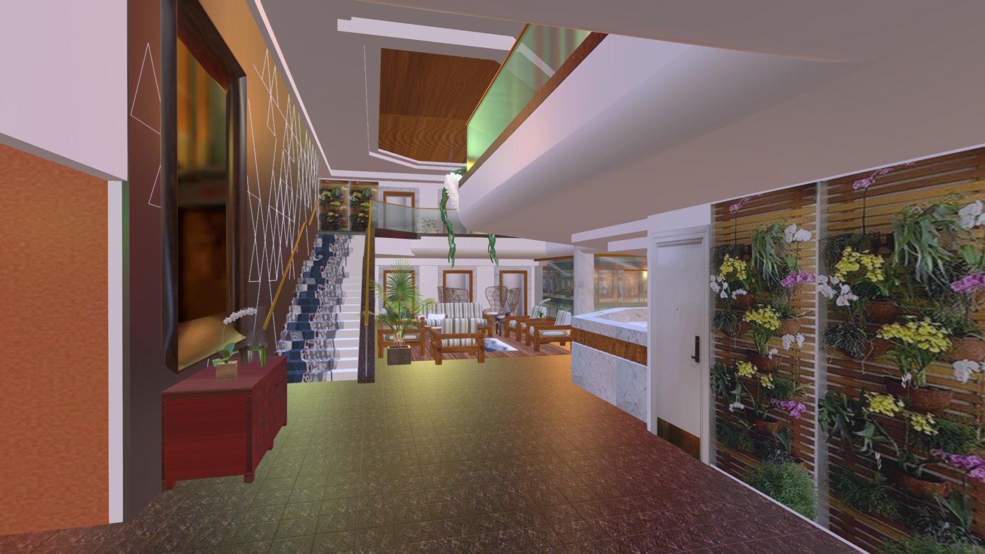 Luana Lobby & Mezzanine - 3D model by Vlad (@engura) [307a5ac] - Sketchfab