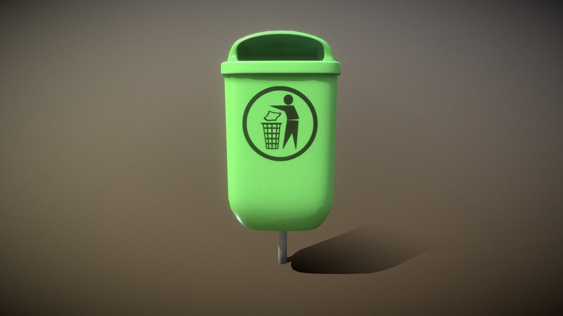 Green Trash Bin Low-Poly - Buy Royalty Free 3D model by VIS-All-3D ...