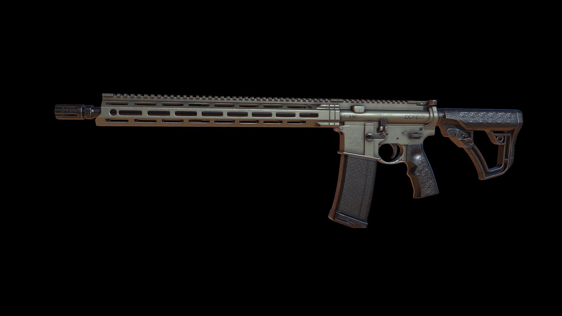 DD Assault Rifle - 3D model by nickizot [3082192] - Sketchfab