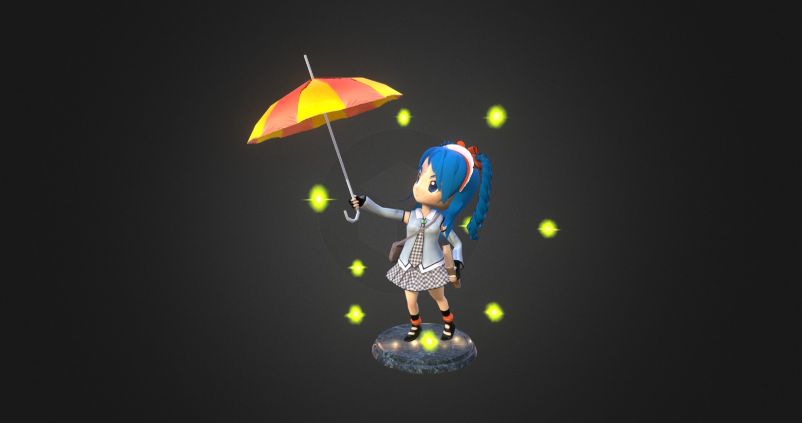 Anime Girl - 3D model by 3D-Ace [3083240] - Sketchfab