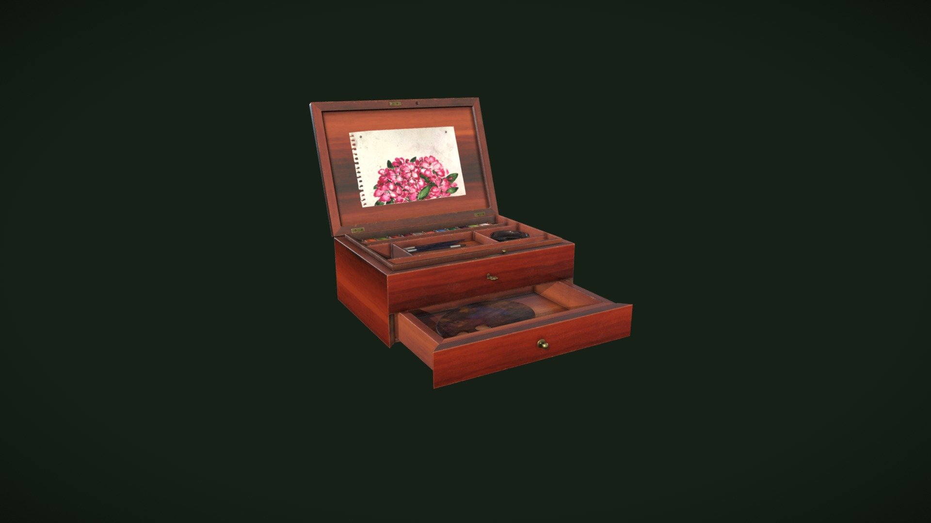 Paint Box - 3D model by lamurumu [308374e] - Sketchfab
