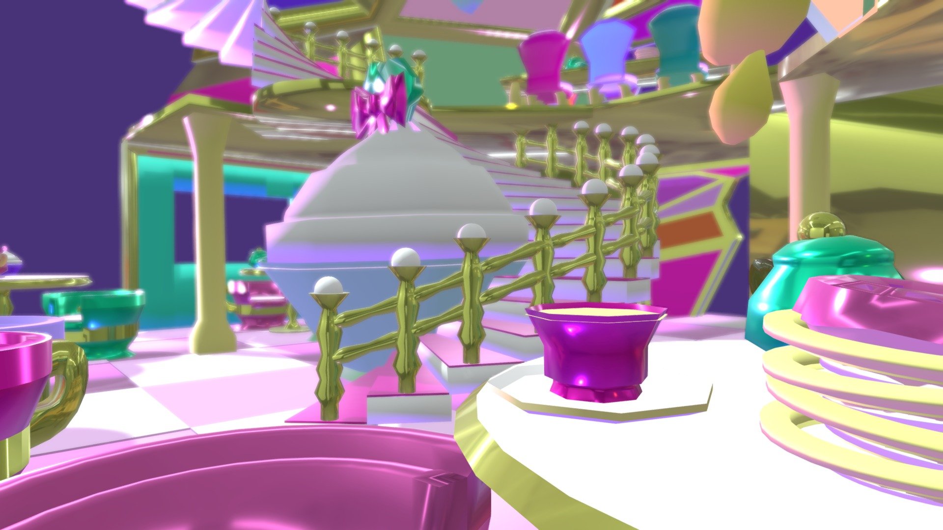 Alice in wonderland thea house - 3D model by Sofia013 [3085de8] - Sketchfab