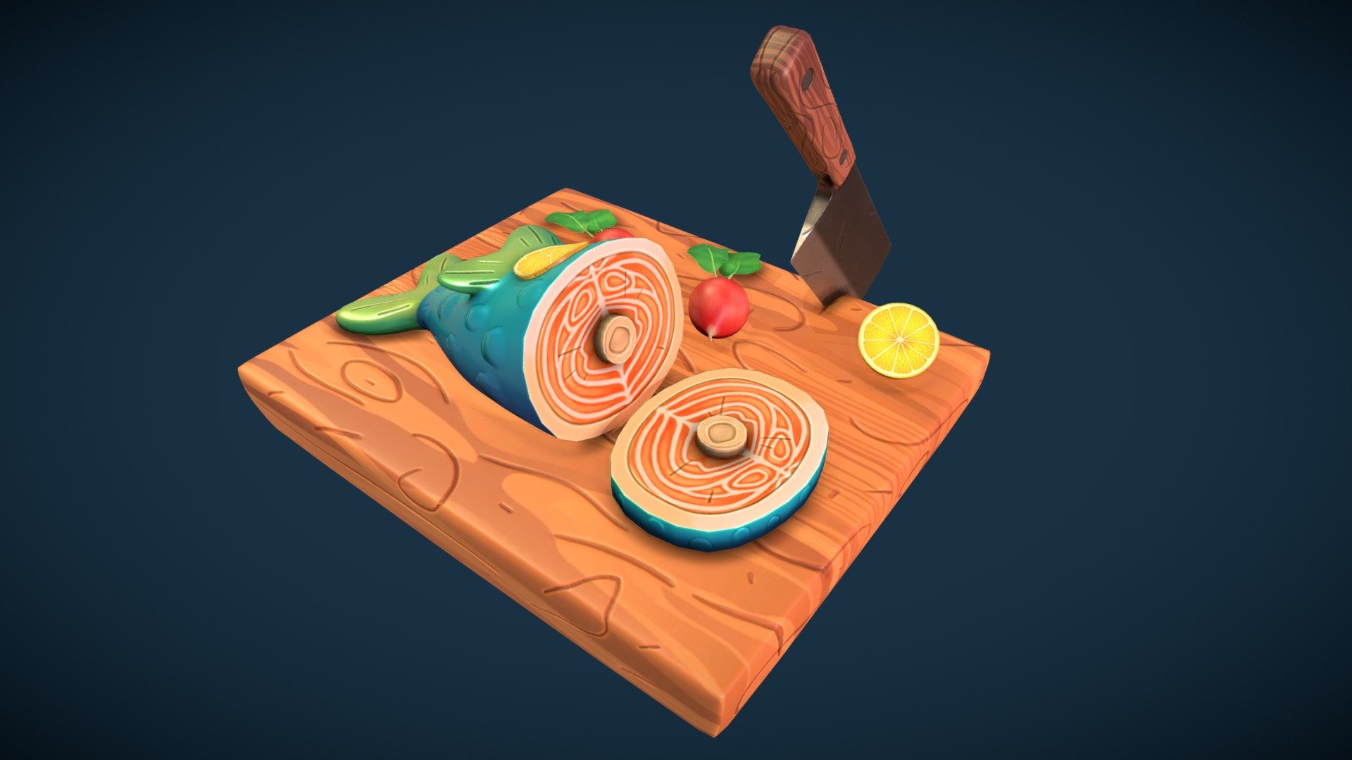 Delicious Fish Game Asset - 3D model by Kaylizzle [3087e46] - Sketchfab