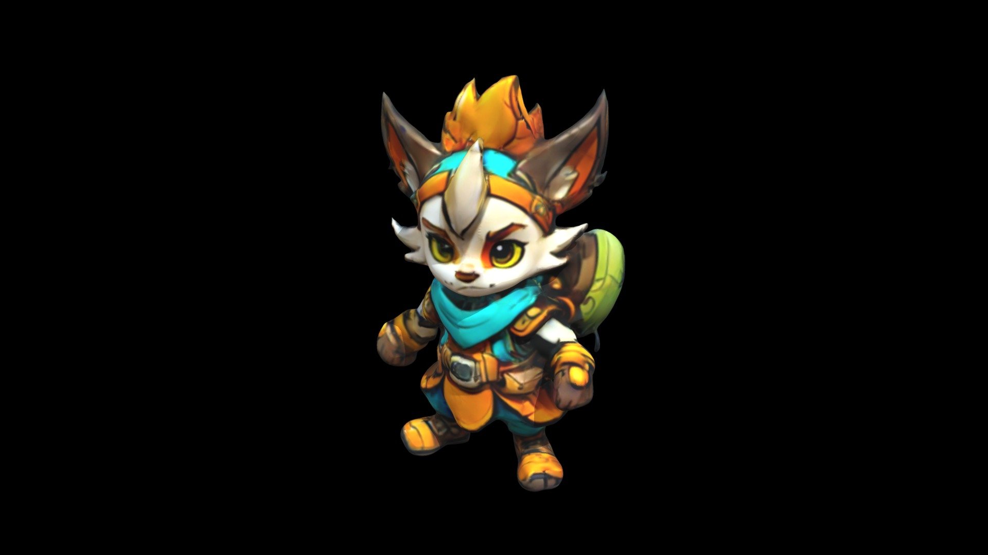 An anime-style illustration of a furry, anthropo - Download Free 3D ...
