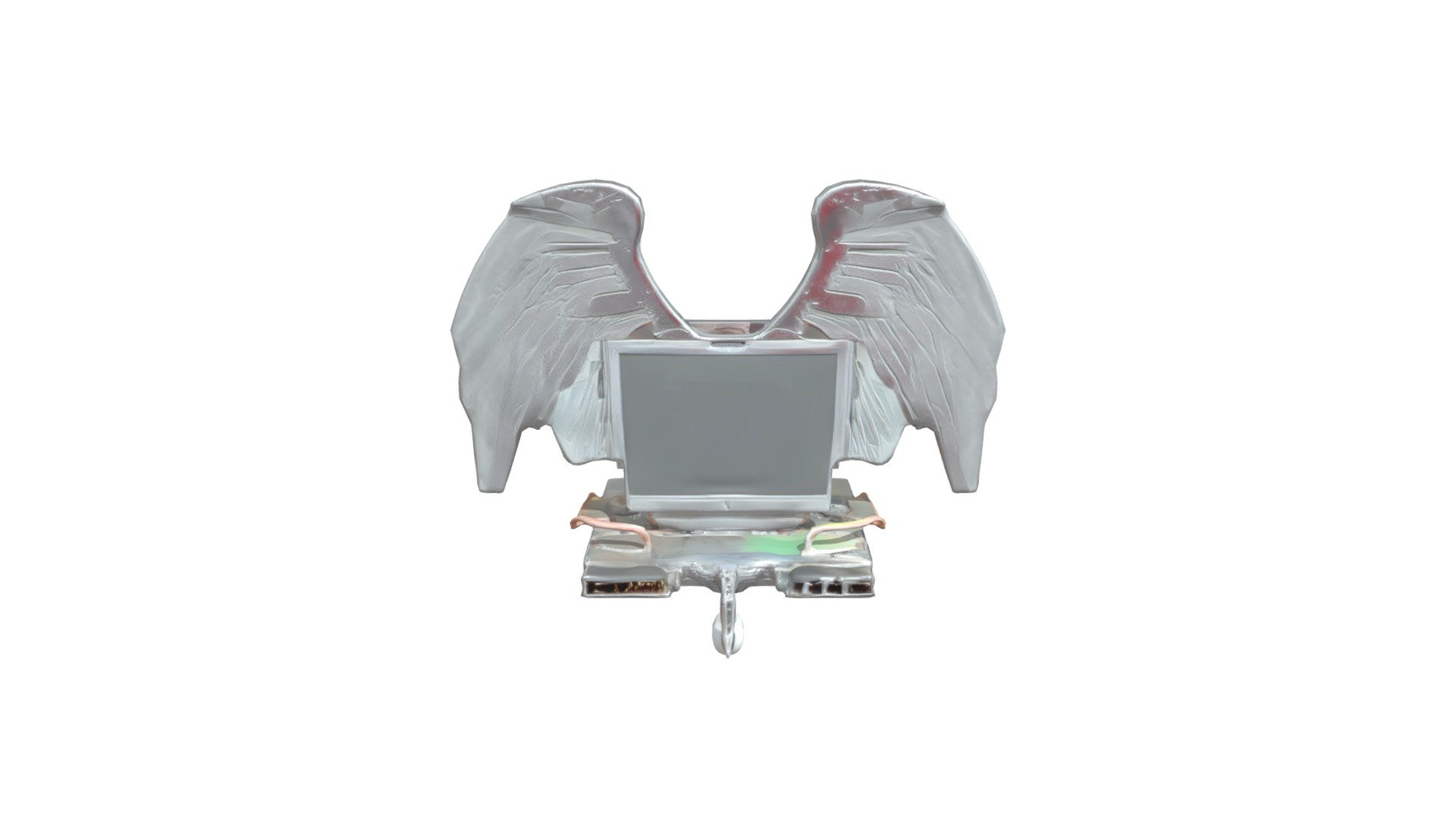 Laptop with angel wings - 3D model by Violetforest [308a5f6] - Sketchfab