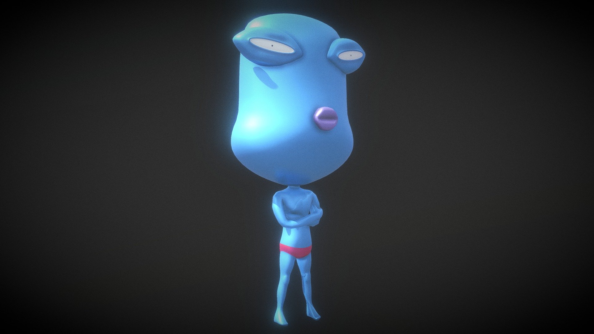 Ojama Blue (Yugioh) - Buy Royalty Free 3D model by Yanez Designs ...