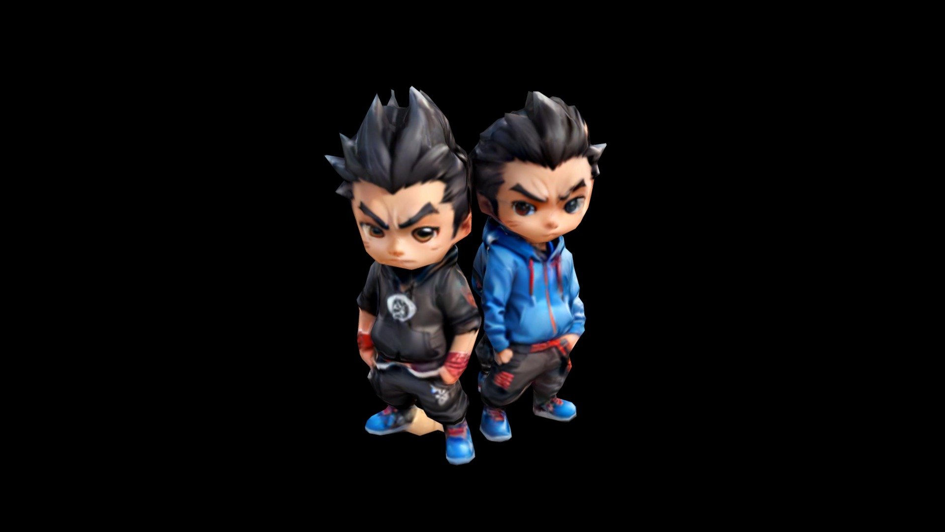 "Two animated characters with angry expressions - Download Free 3D ...