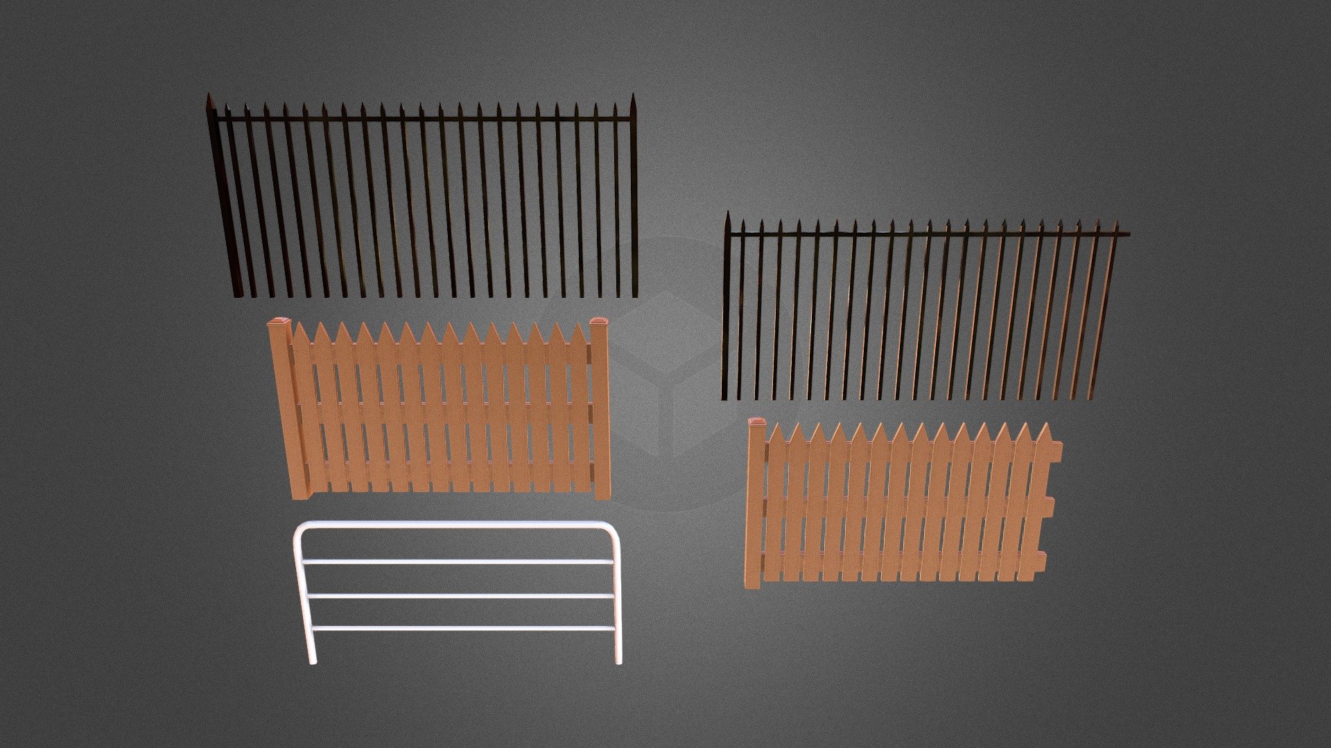 Fence Pack - Low Poly Style - Download Free 3D model by Tiko (@tikoavp ...