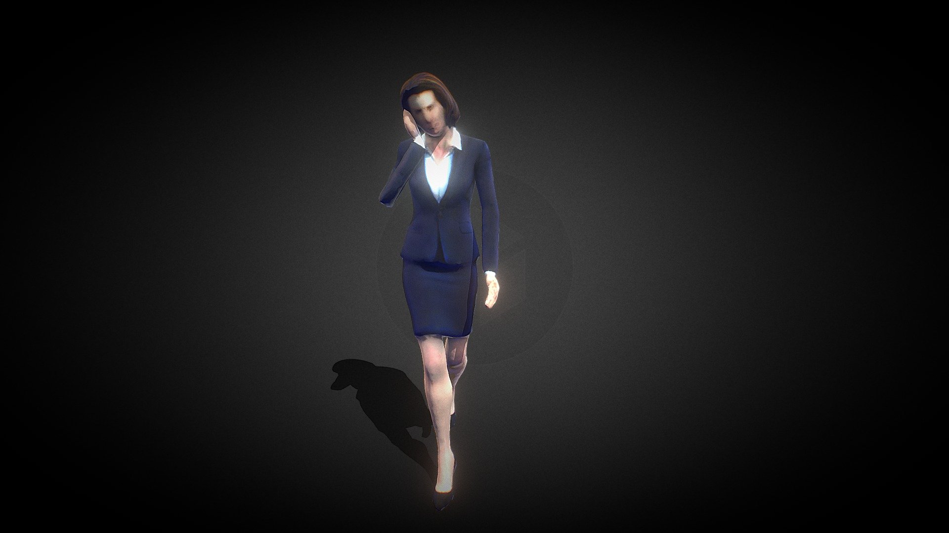 Business Woman - Pacing And Talking On A Phone - Download Free 3D model ...