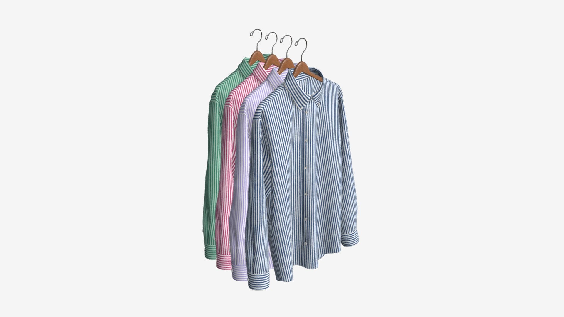 Clothing Long Sleeve Formal Shirts Men Hanger 1 - Buy Royalty Free 3D ...