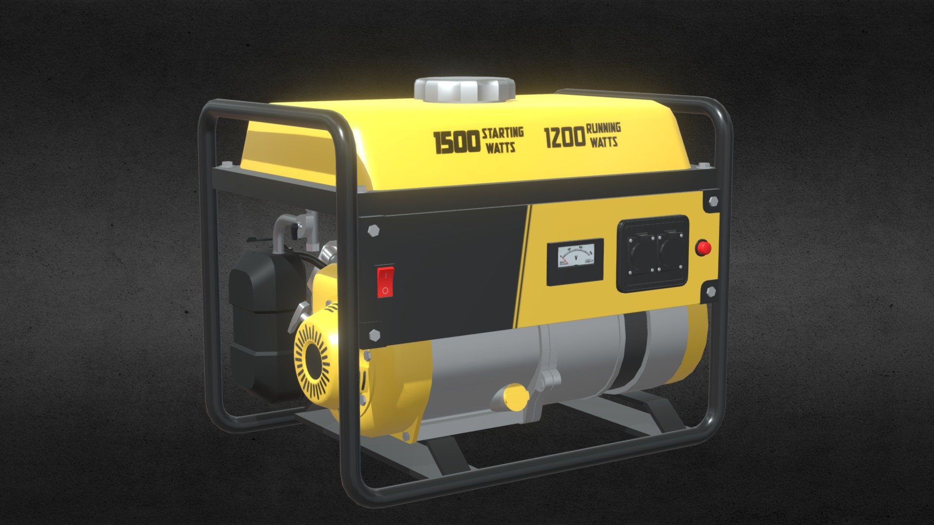 Portable Generator 3D Model - Download Free 3D model by Thamium9 ...