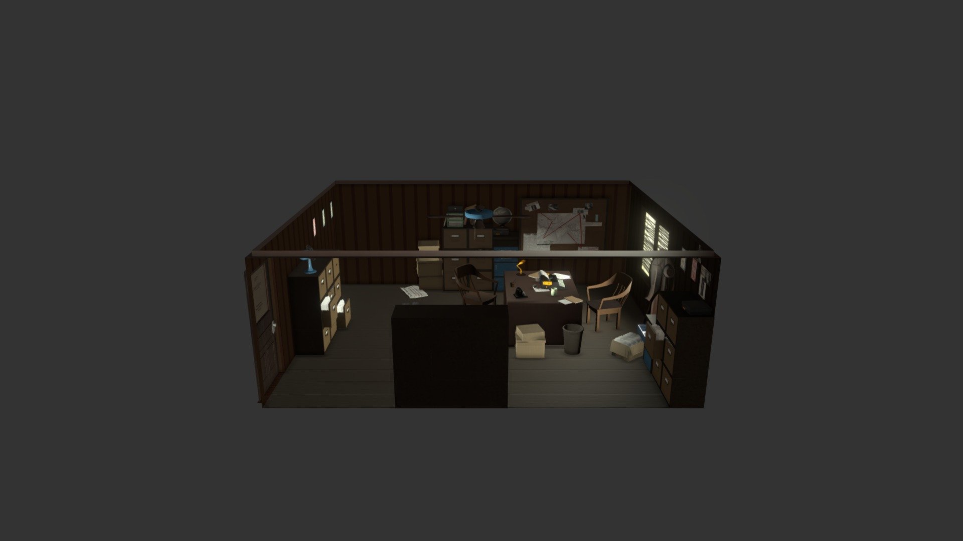 Detectives' office - 3D model by MarcusB (@MarcusB123) [309f488 ...
