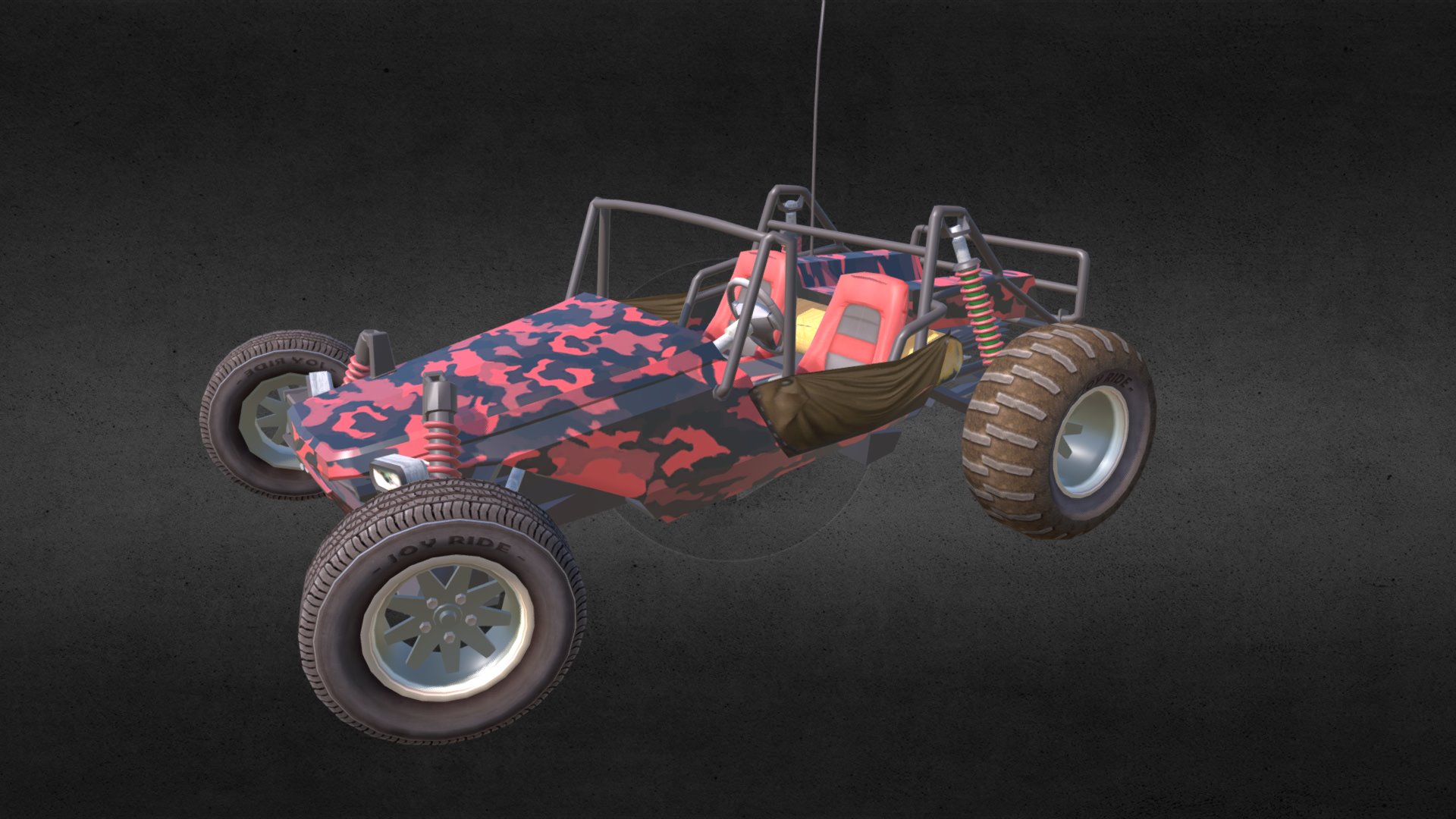 Mesa Military Red Car - 3D model by HardzGal [30a085d] - Sketchfab