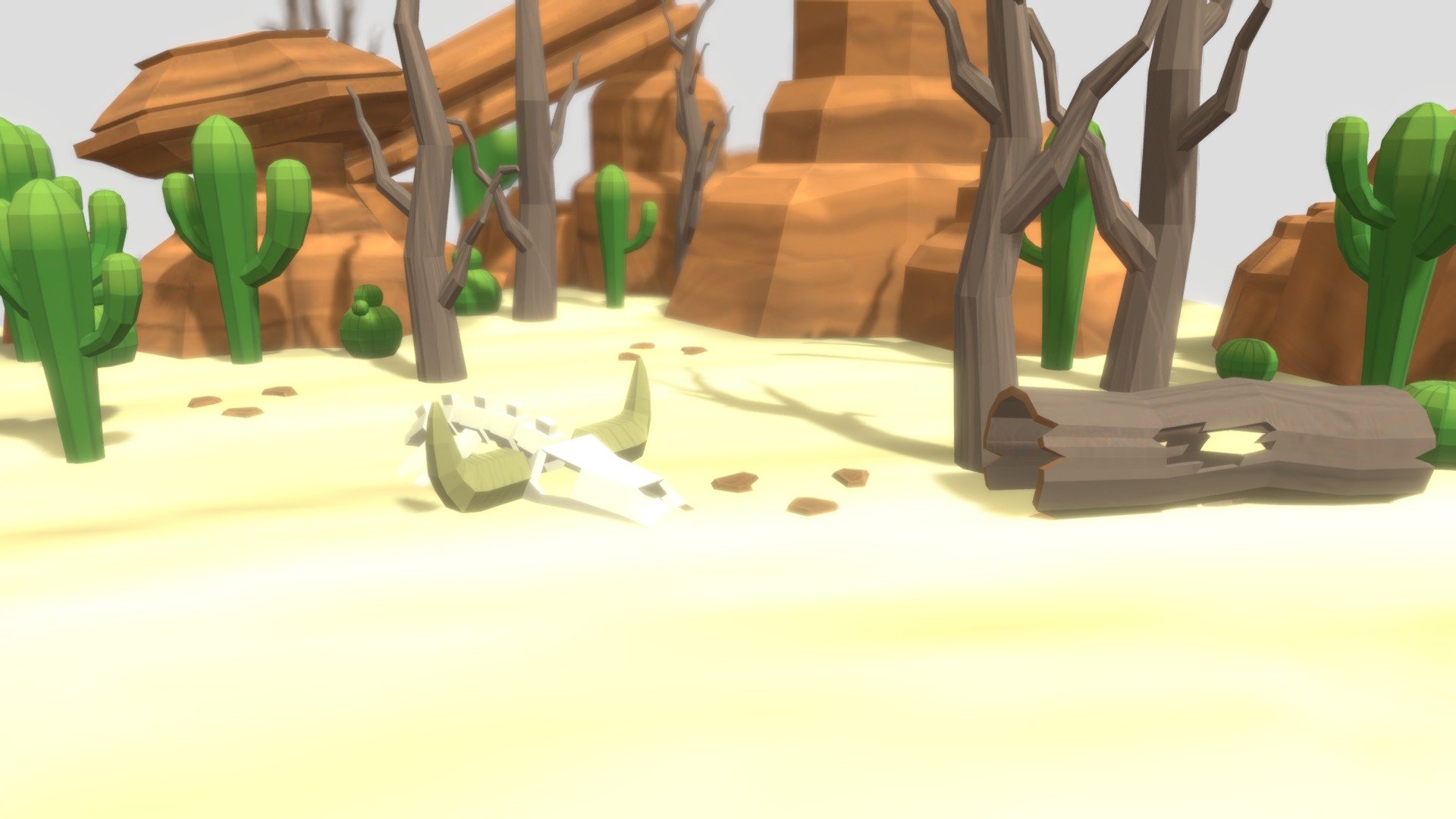 Desert land scape Lowpoly - Buy Royalty Free 3D model by Raven Mikaki ...