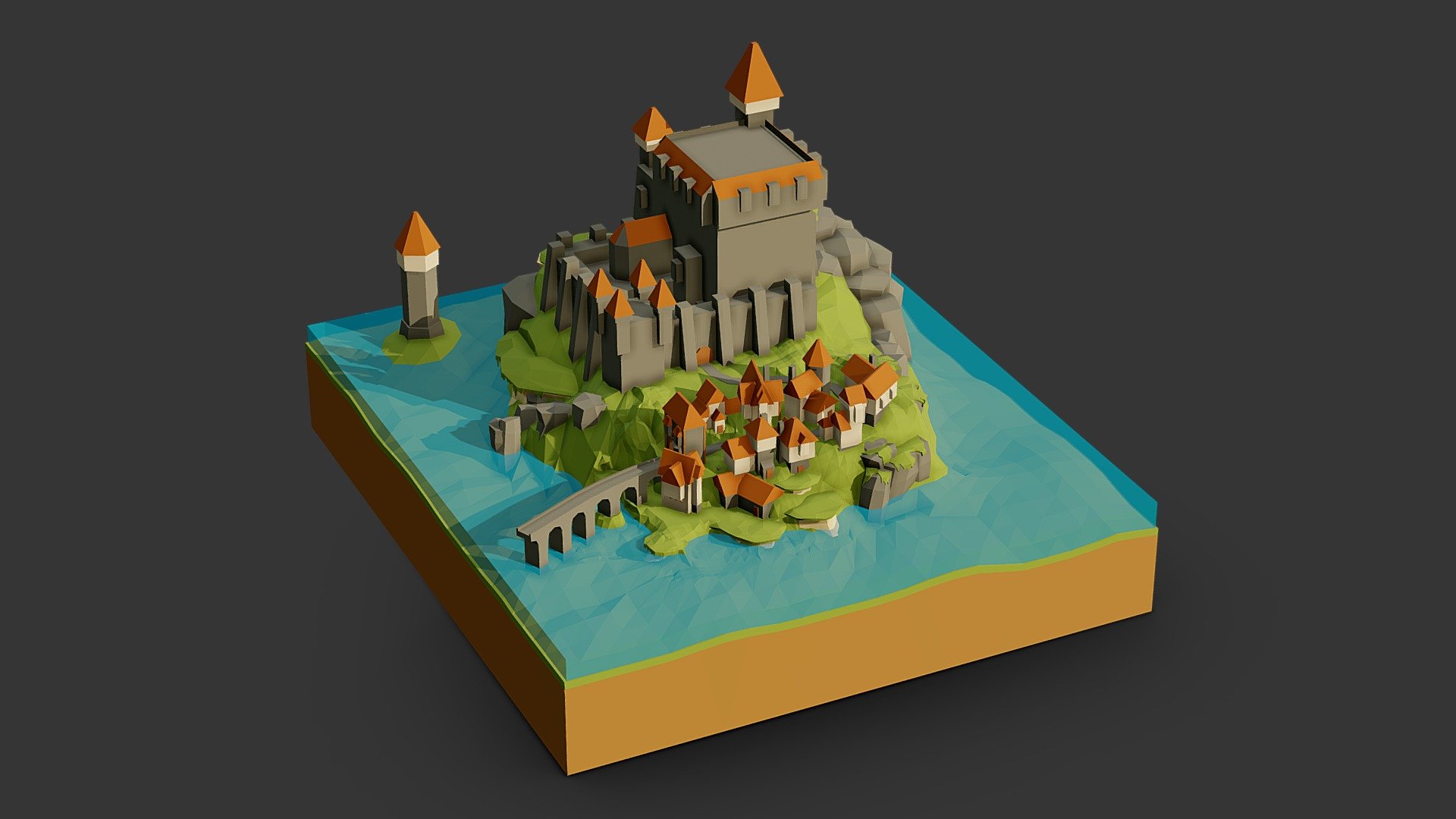 Fantasy Castle sketch 2 - 3D model by Konstantin (@burunduk) [30a1e8e ...