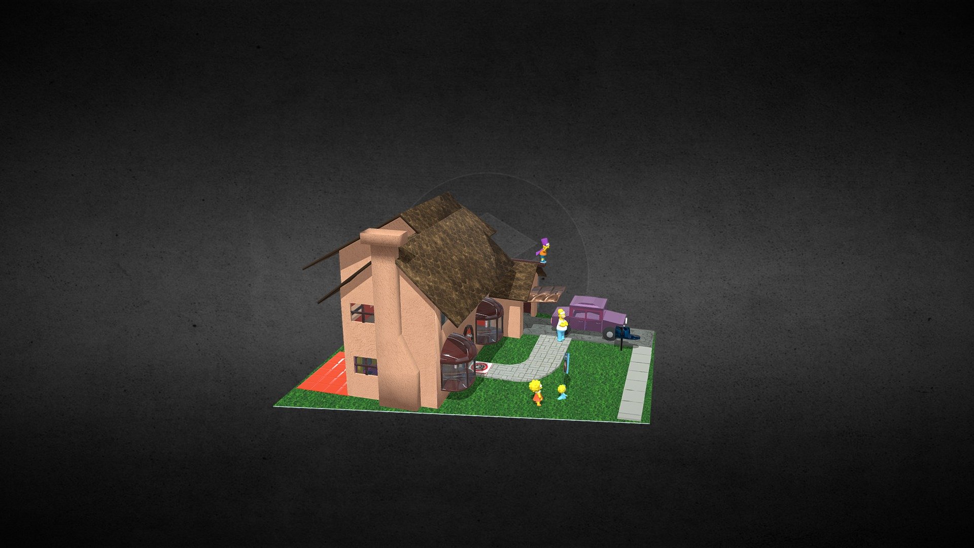 Simpsons House 3D Model Custumized - 3D model by Mikaël Simard (@Simard ...