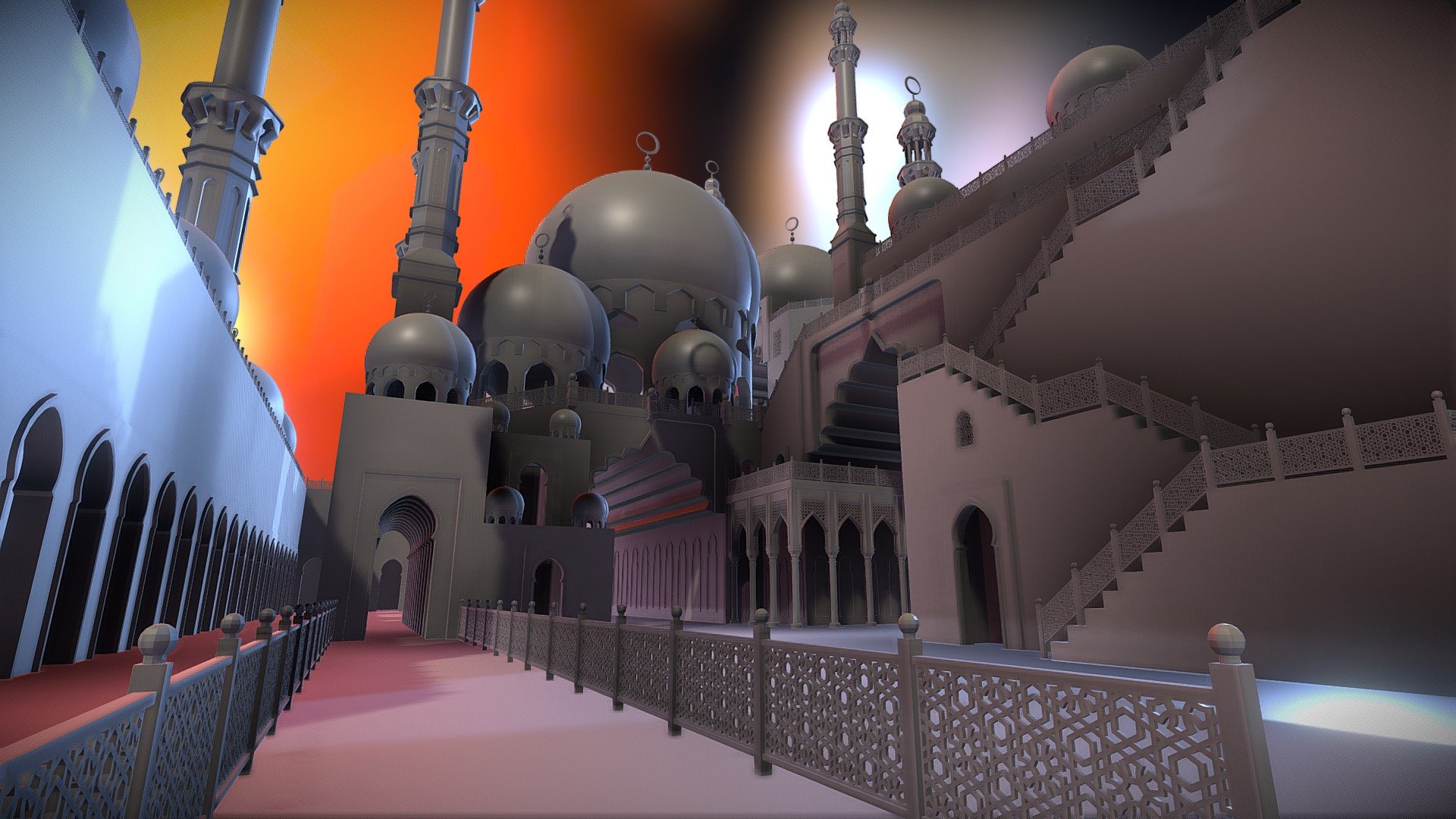 Mosque - 3D model by Aminur Rahman (@Aminurrahman) [30a4625] - Sketchfab