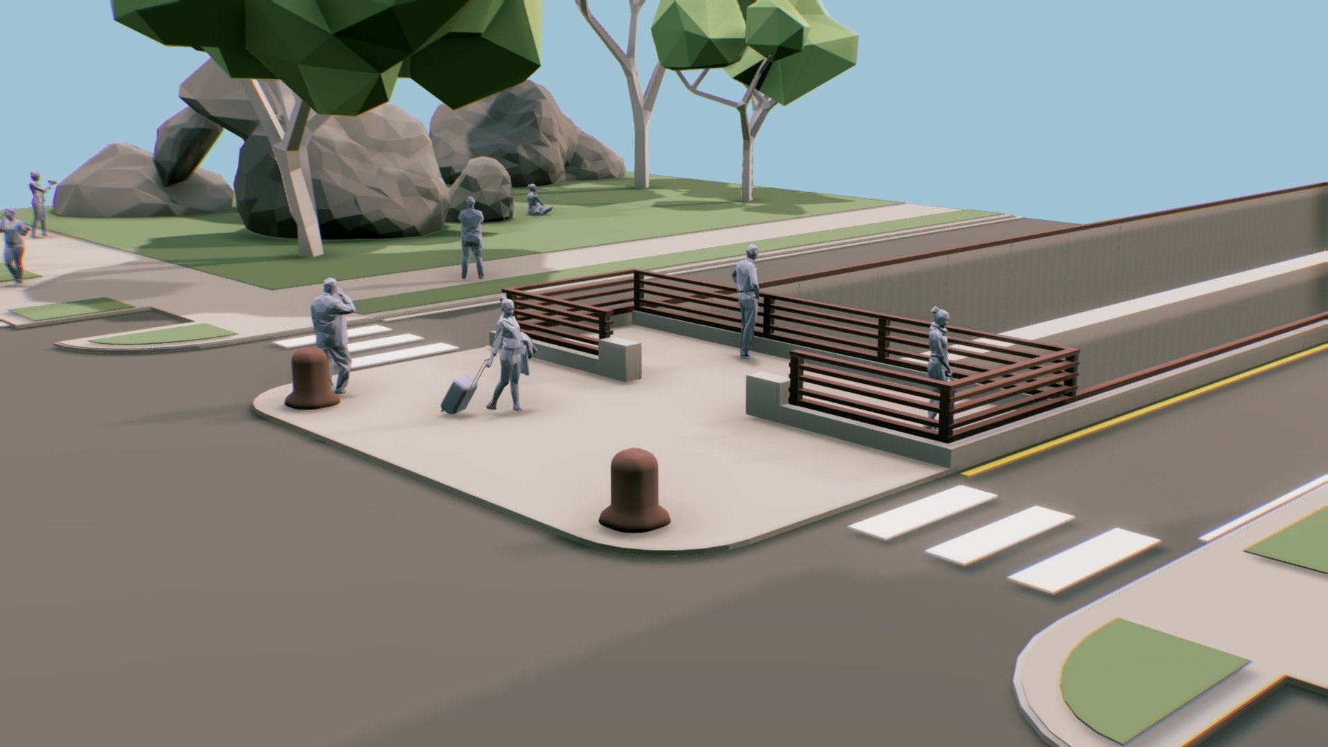 City Intersection Example Upload - Download Free 3D model by Peter ...