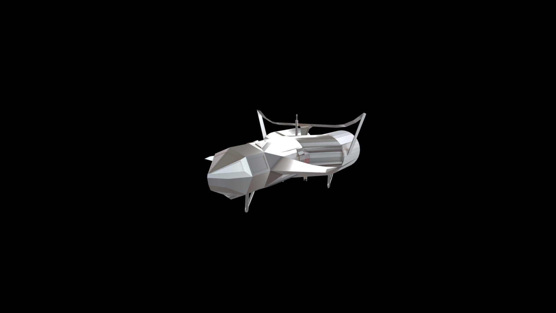 Retro-futuristic Rocket Ship - DK FMP - 3D model by DanKen23002192 ...