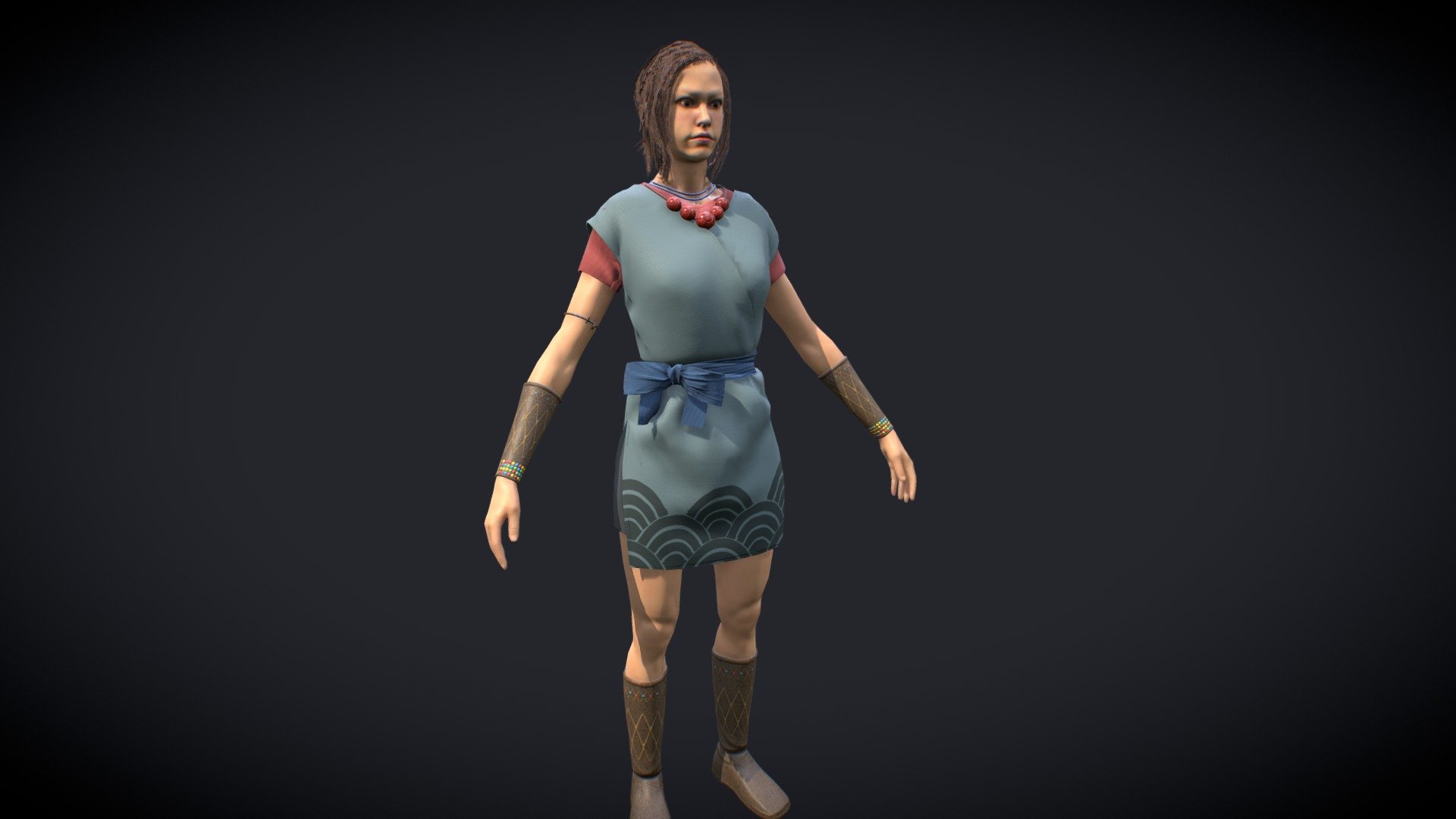 Female Character - 3D model by oaperez1996 [30b0421] - Sketchfab
