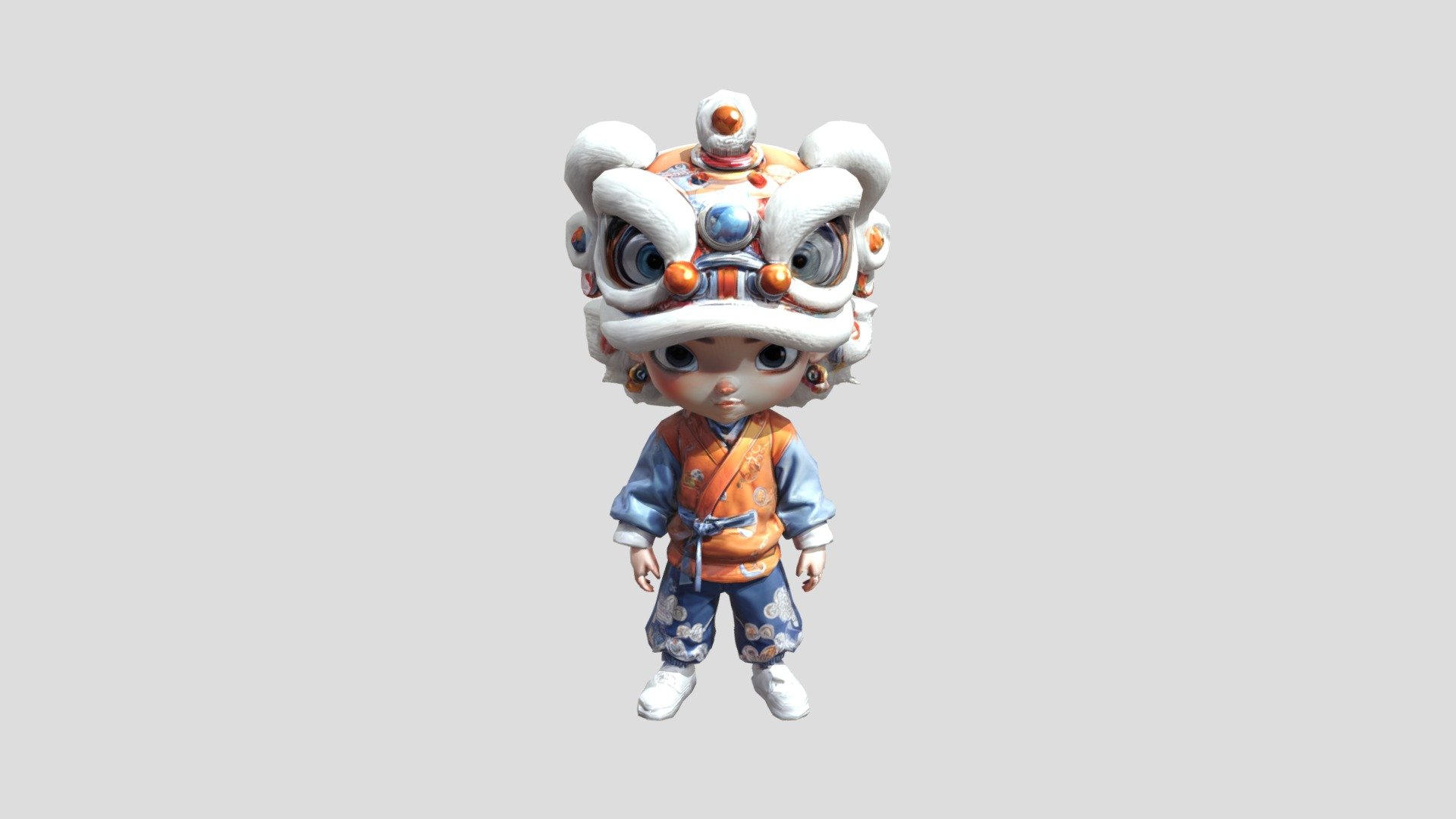 Child in lion dance costume - 3D model by zhanrongwu731 [30b6939 ...