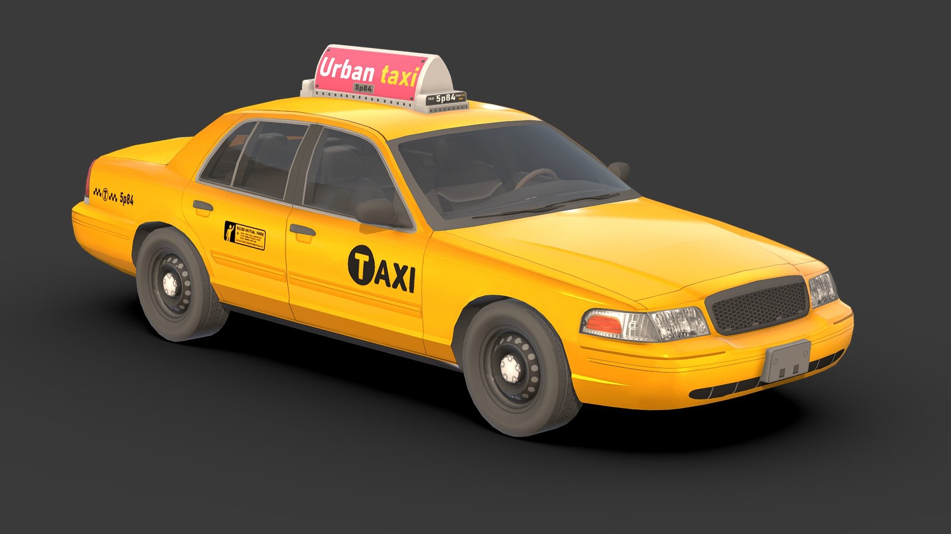 Taxi Car - 3D model by Sidra (@Sidramax) [30b8052] - Sketchfab