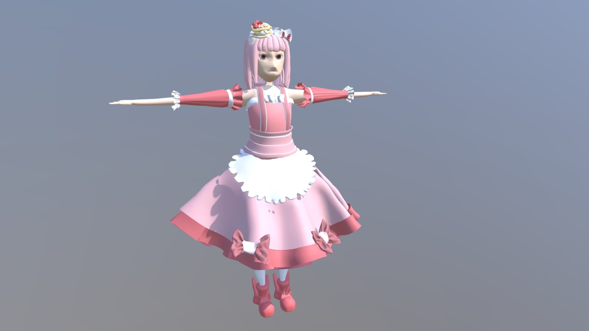 Pink Girl - 3D model by Ker [30bd728] - Sketchfab