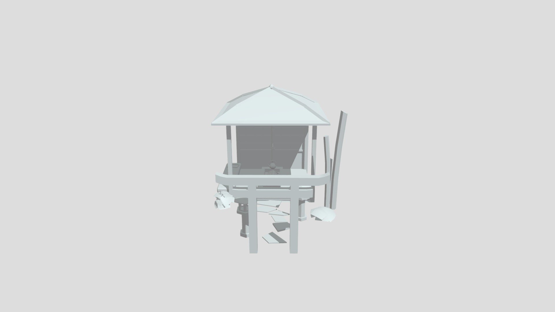 Courtyard - 3D model by hhherbco [30c12dc] - Sketchfab