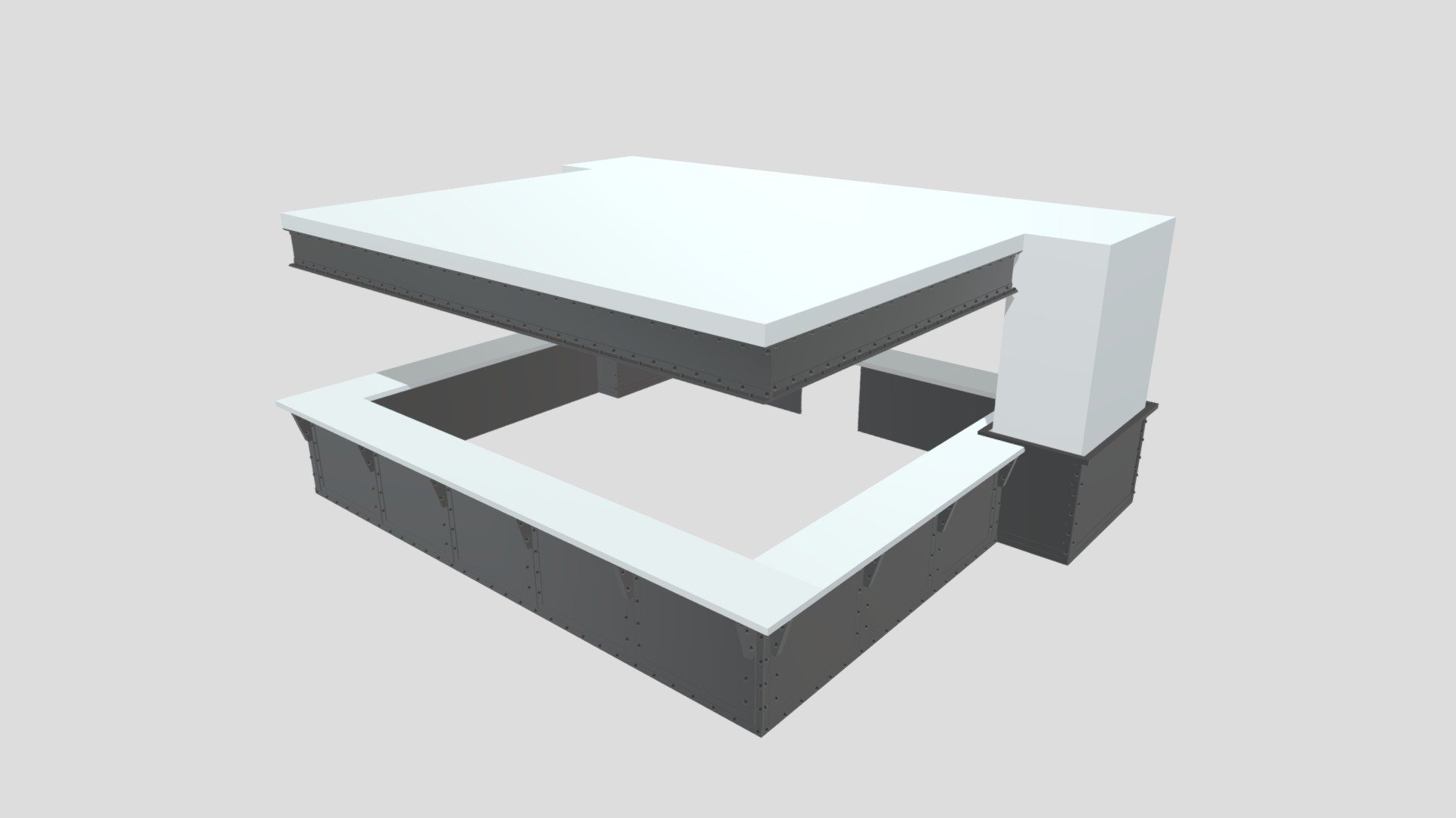 Hotel Counter Ver 2 - 3D model by featherbeams [30c2717] - Sketchfab