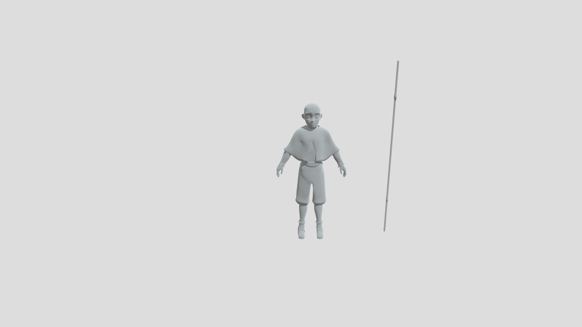 Aang and Stick model - 3D model by iremarcha (@irenemarch) [30c2aed ...