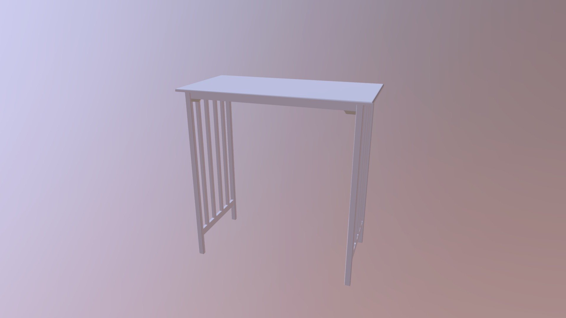 Counter Height Mission Table 24 by 48-Inch - Download Free 3D model by ...