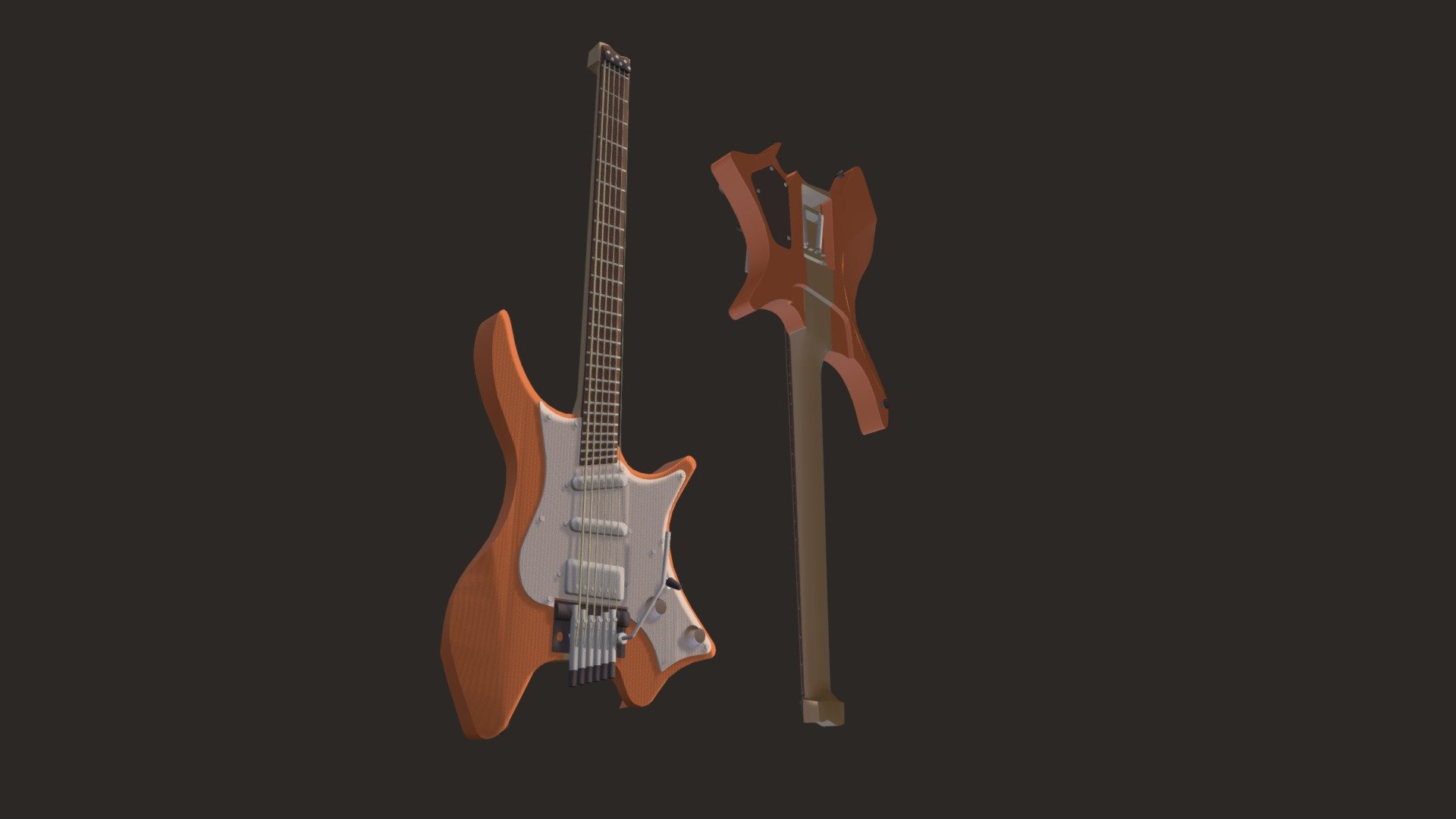 Neckless guitar sketch - 3D model by niki.tapo [30d042a] - Sketchfab