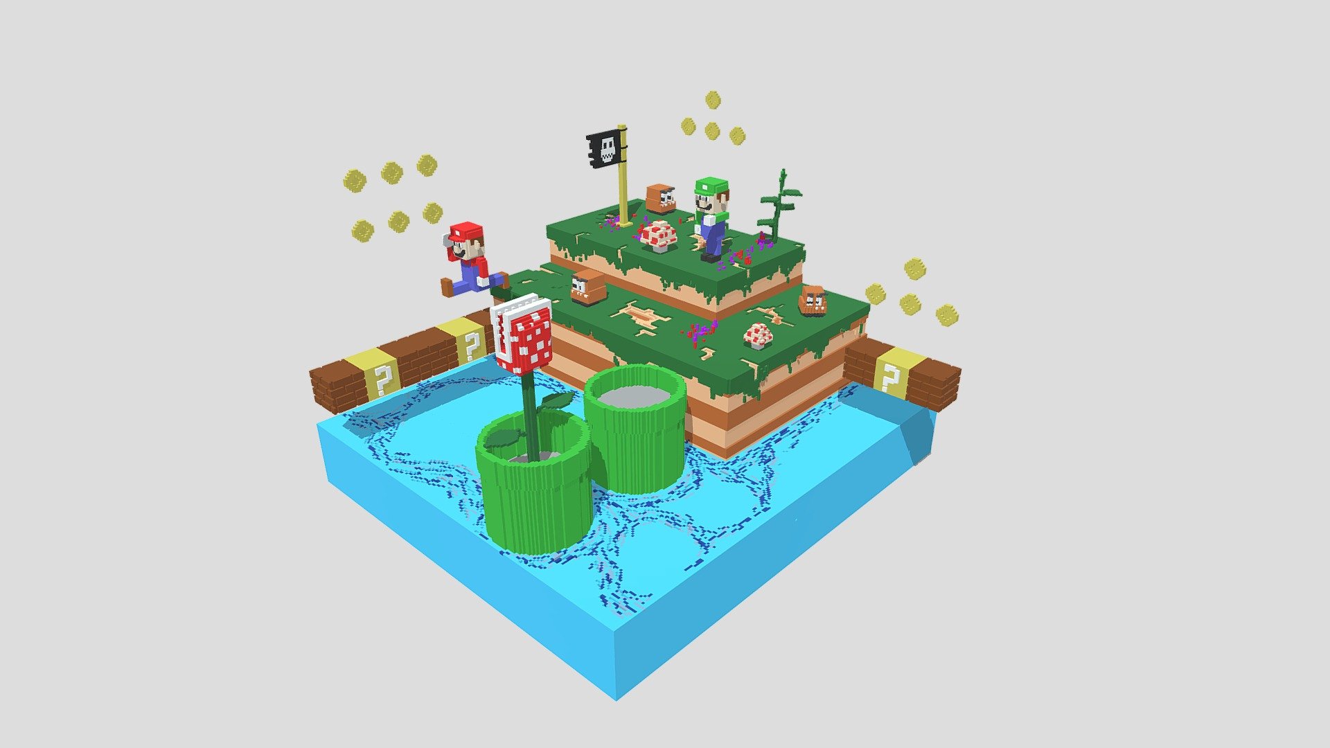 Mario land Voxel - Buy Royalty Free 3D model by Naudaff3D [30d2f1b ...