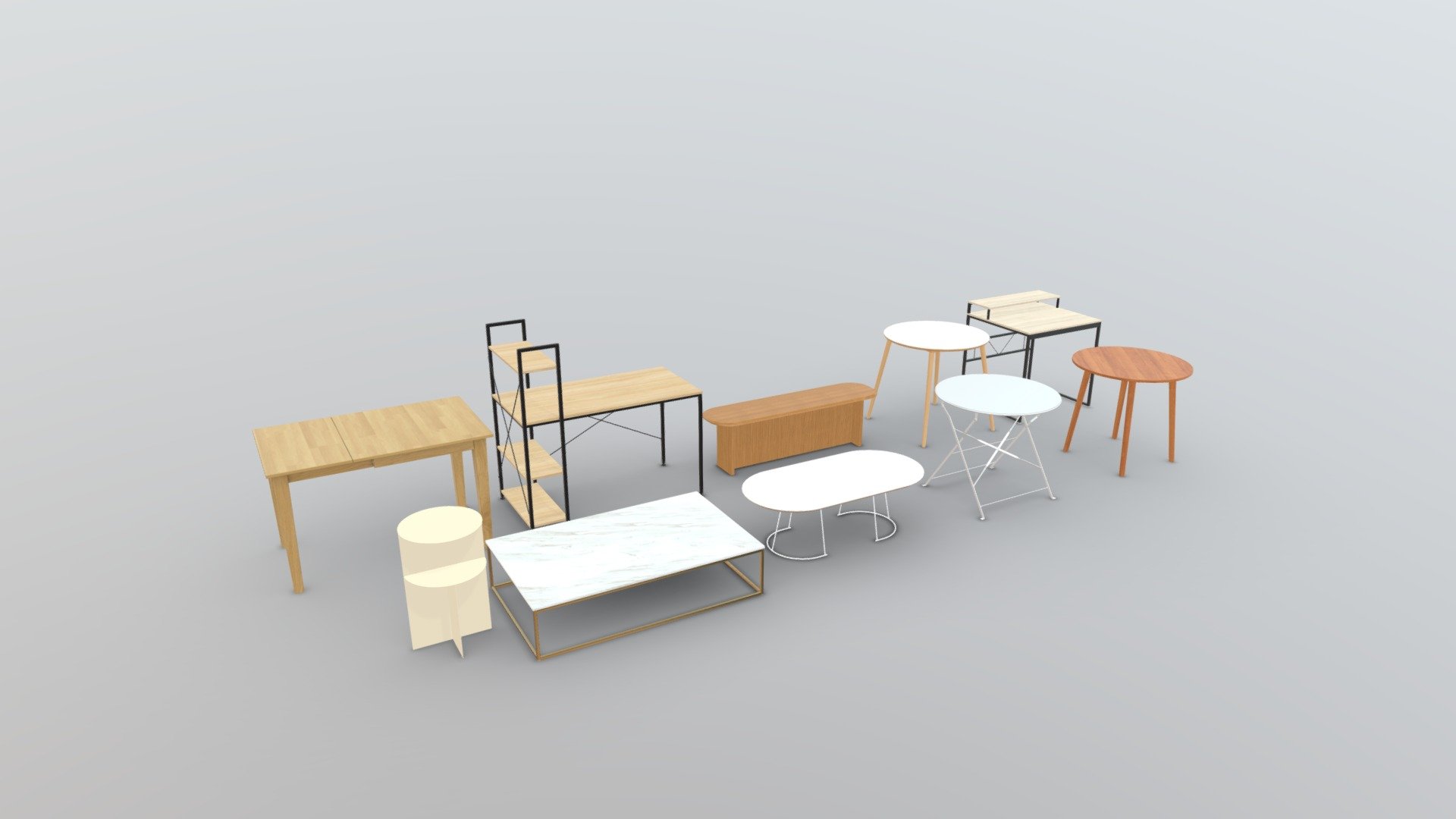 Table Pack | Blender-UE5-C4D-3DS-max | 1 - Buy Royalty Free 3D model by ...