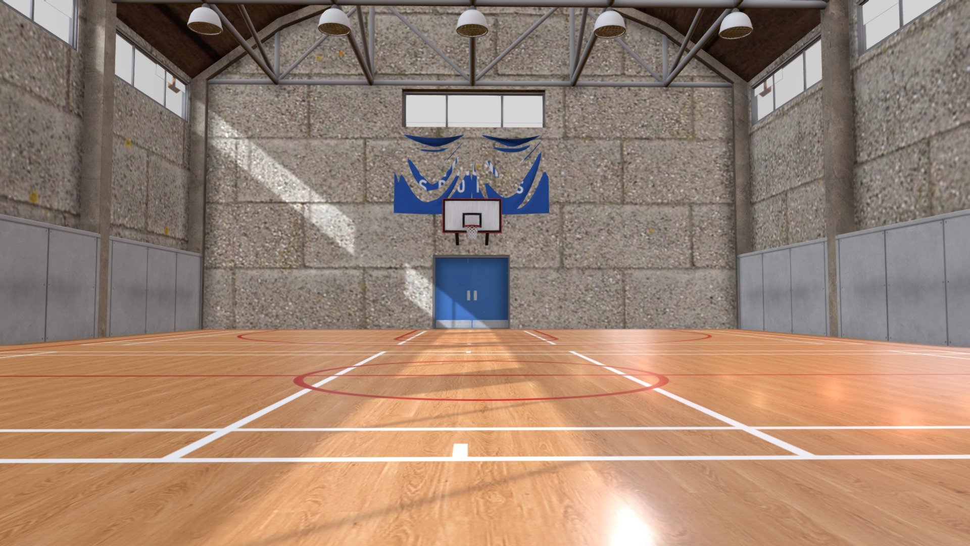 Sports Hall - Download Free 3D model by local.yany [30d774b] - Sketchfab