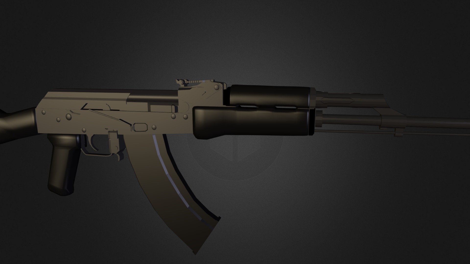 Low-poly AKM - 3D model by jackbryanreynard [30ddb10] - Sketchfab