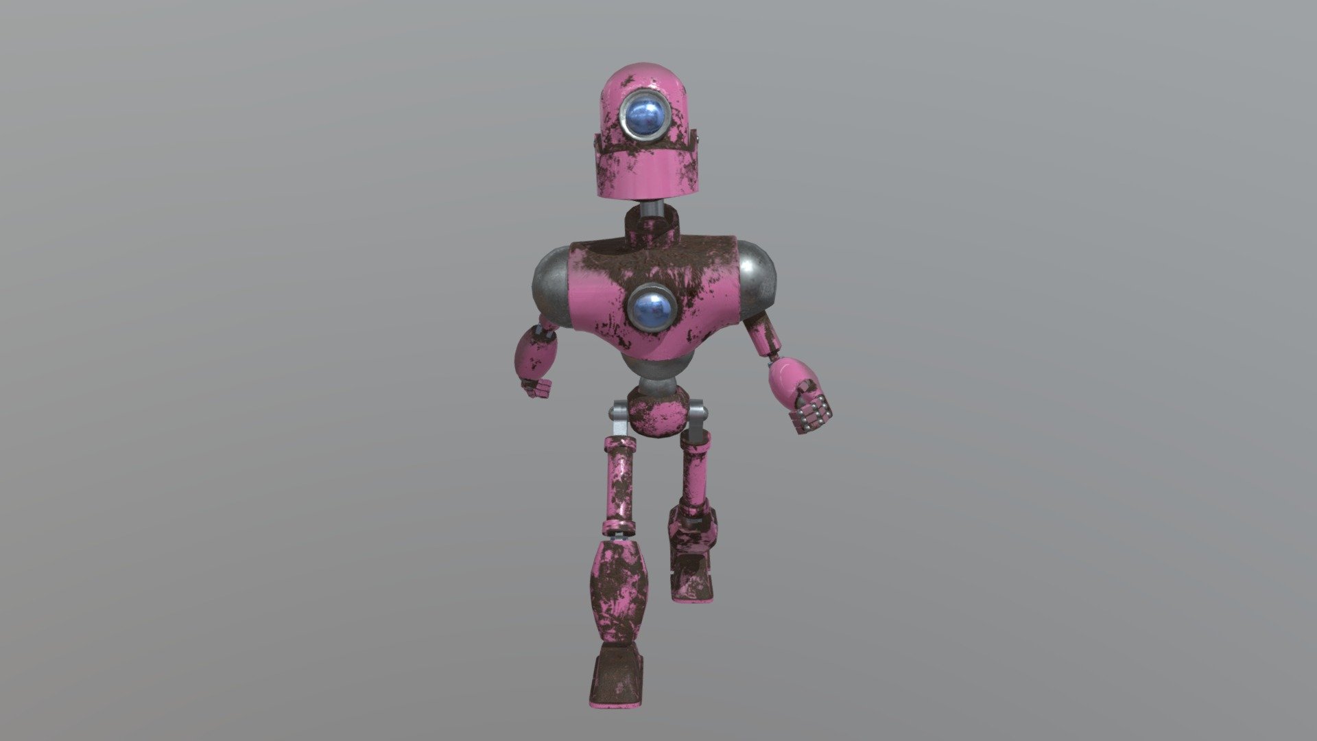 Rustic Cyclops Robot - 3D model by somguypc [30de240] - Sketchfab
