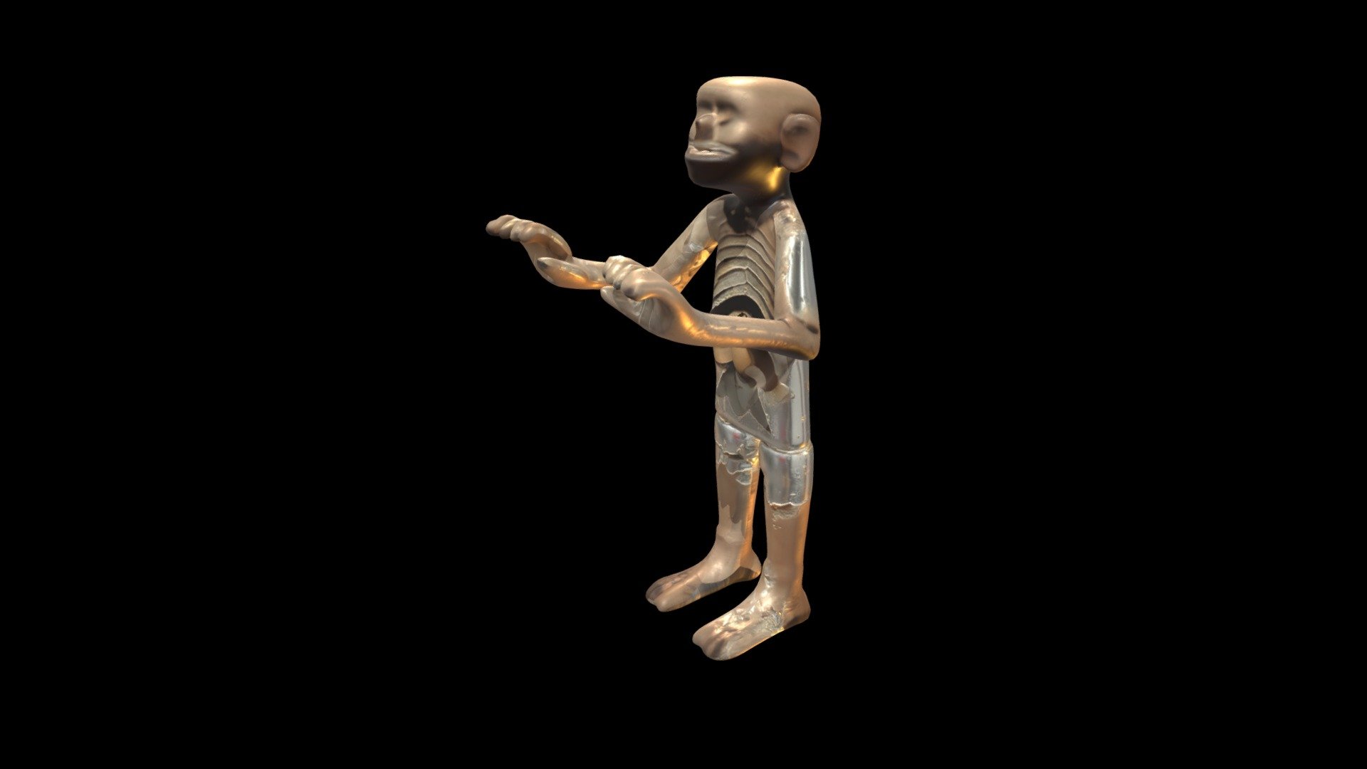 Skeleton-like ancient statue - 3D model by ajosephhb [30e53ea] - Sketchfab