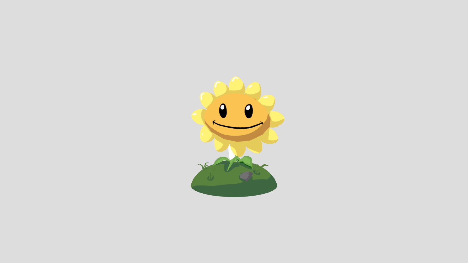sunflower from pvz - Download Free 3D model by ZIDBIZ [30ec366] - Sketchfab