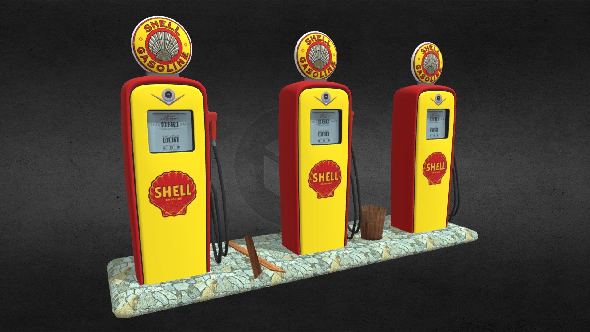 Gas Pump Shell 3d Model - 3D model by nuralam018 [30edfd2] - Sketchfab
