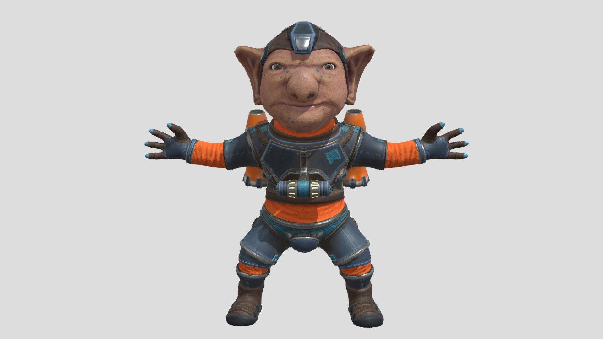 Koala inspired alien astronaut - 3D model by Jan_C [30eef96] - Sketchfab
