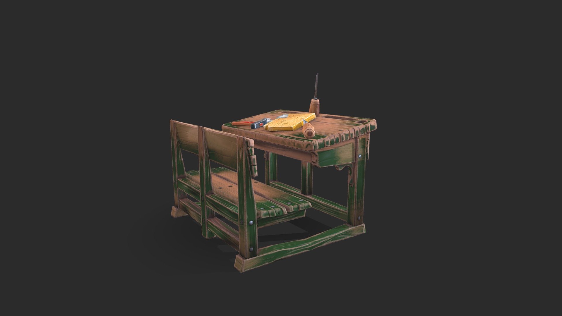 Sculptor's Desk - 3D model by Mehdi_Chiah [30f1be3] - Sketchfab