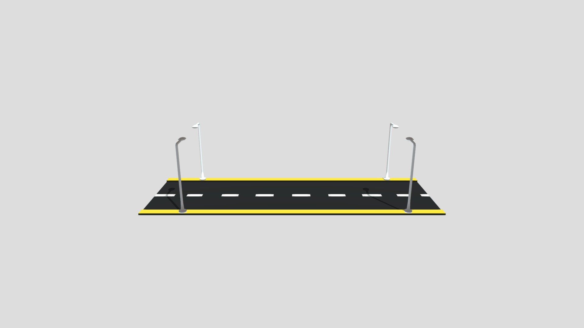 Road with streetlight - Download Free 3D model by zohairhussainy ...