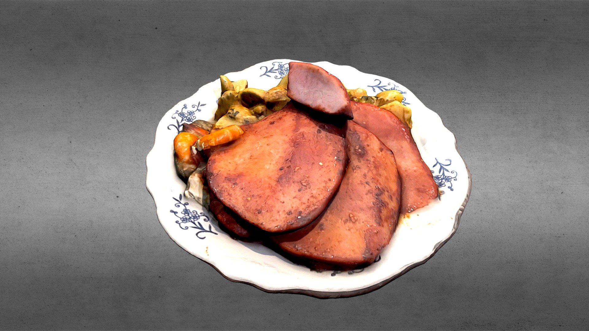 dish pork ham food christmas recipe - Buy Royalty Free 3D model by ...