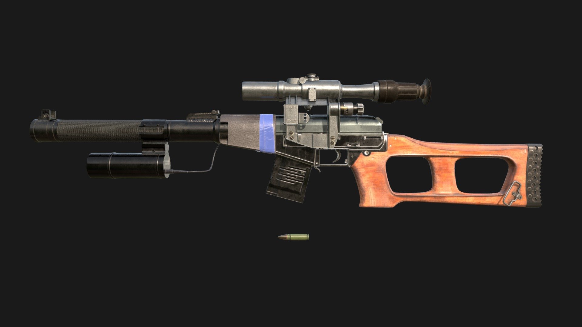 Vintorez Sniper Rifle - 3D model by Wade_Vialin [310283e] - Sketchfab
