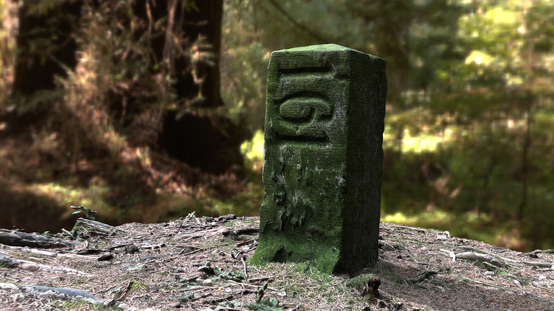 Border marker at Silberborn, Germany - 3D model by ...
