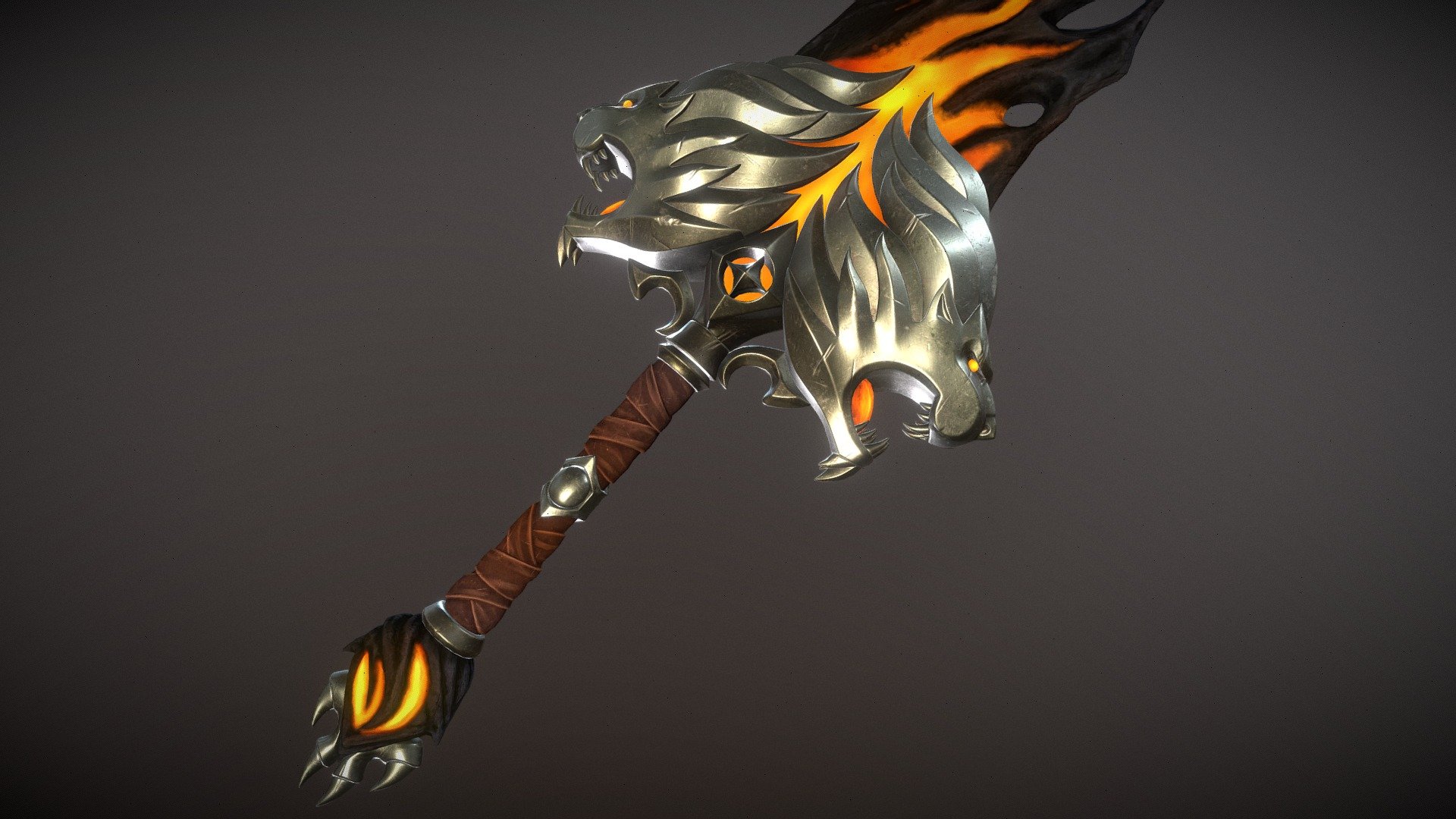 The lion sword made of magma - 3D model by membels [3107753] - Sketchfab