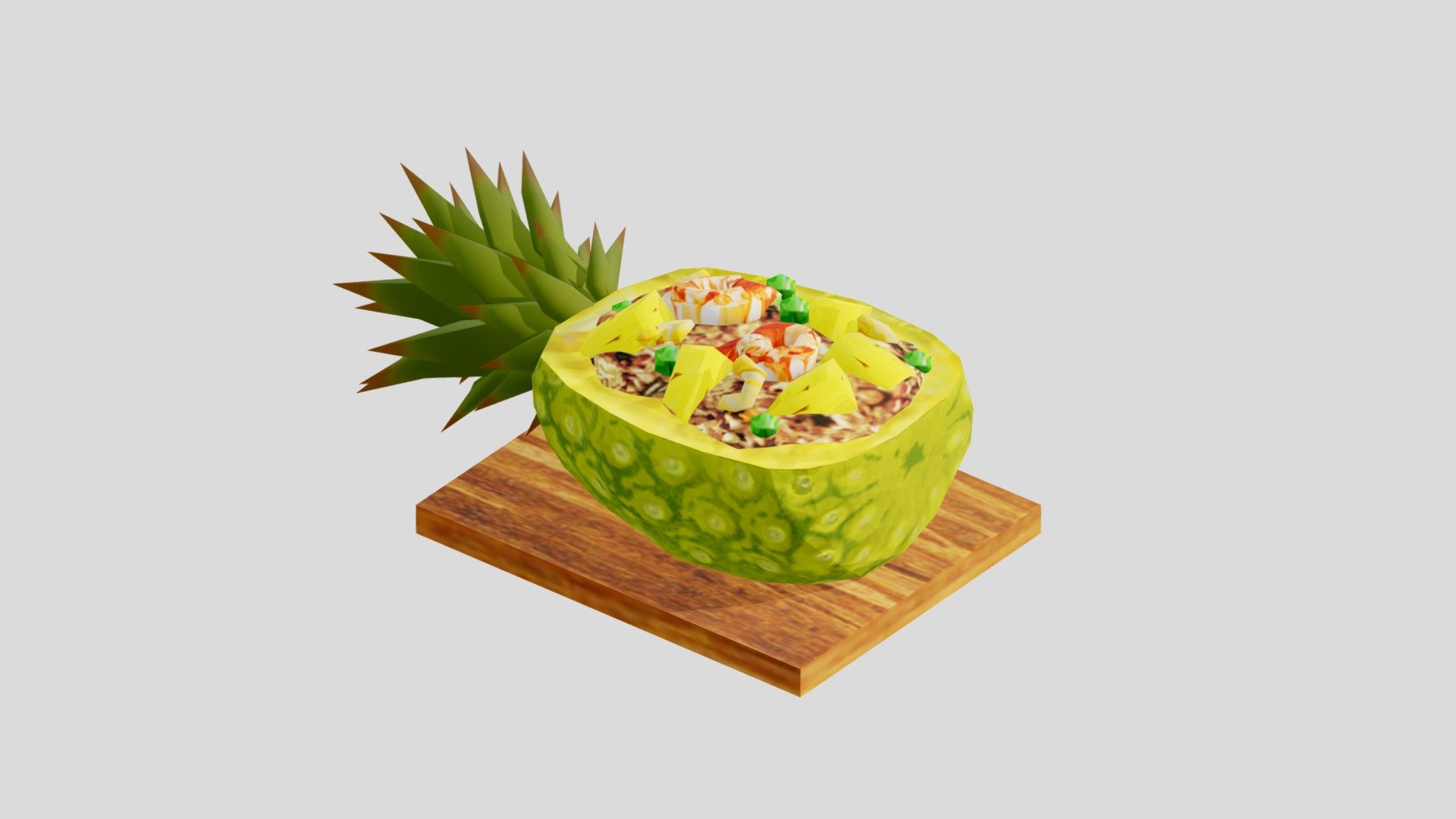Pineapple Fried Rice Low-poly G20 - 3D model by OHOW [310cba2] - Sketchfab